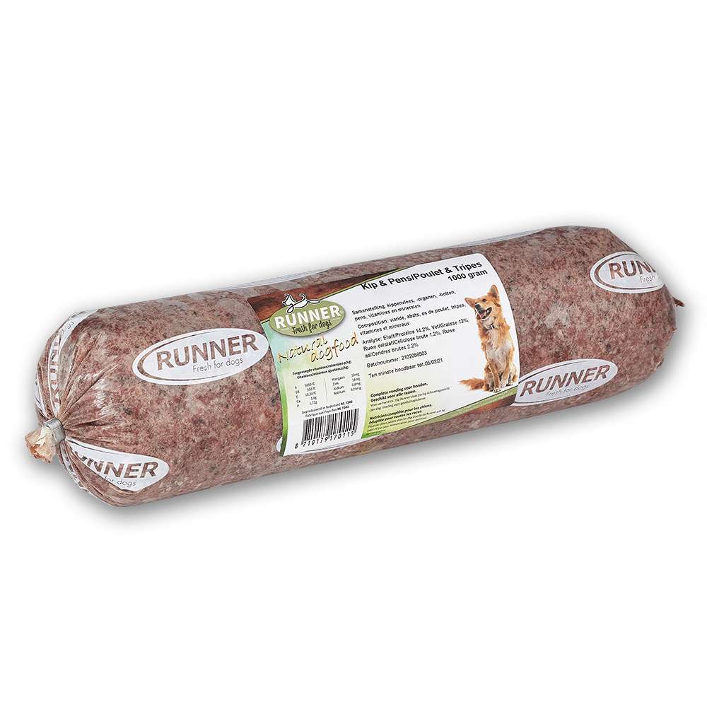 Diepvriesvoeding - Runner Kip/Pens voor Honden Diepvriesvoeding - Runner Kip/Pens voor Honden